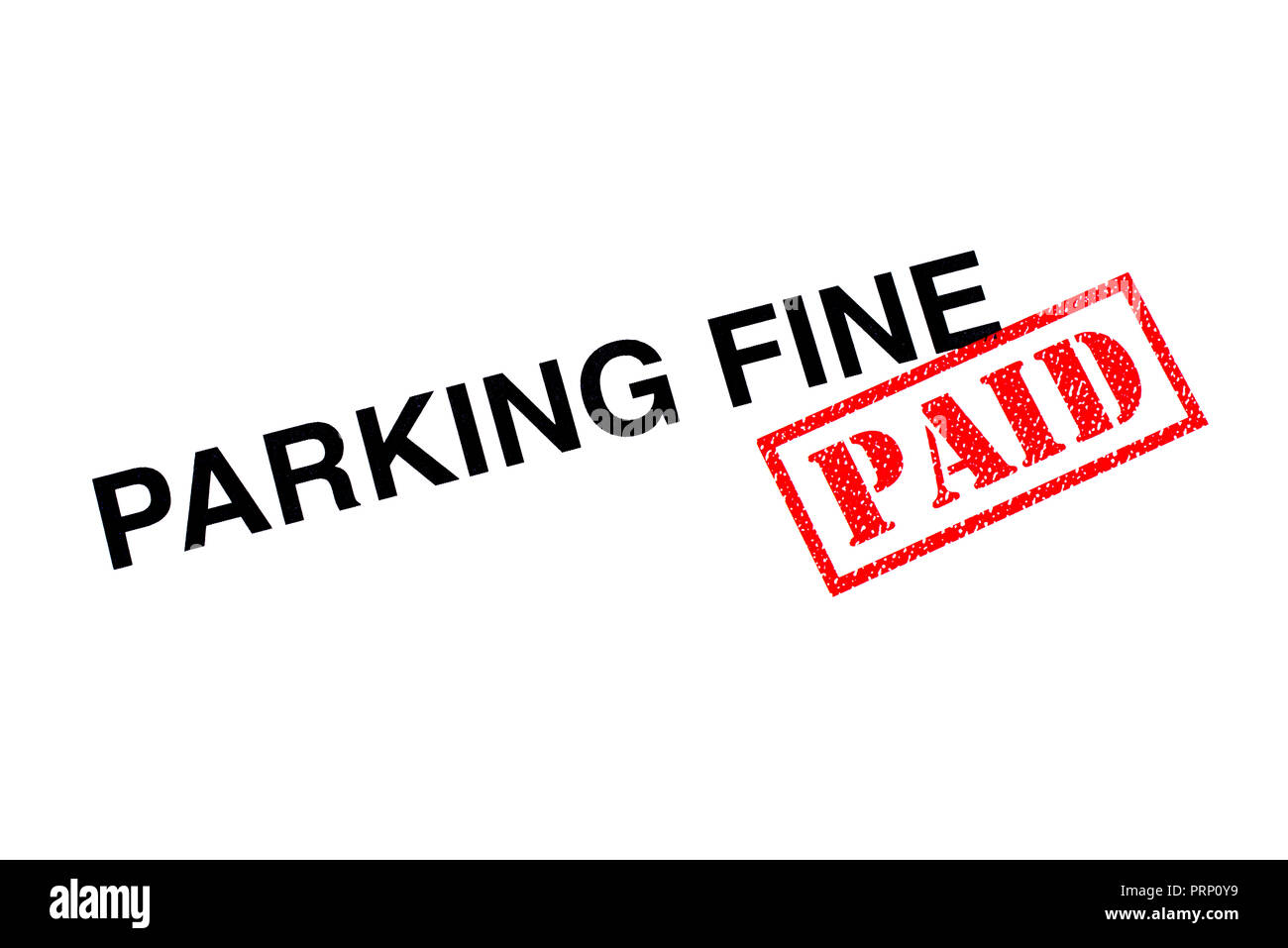 Parking Fine heading stamped with a red PAID rubber stamp Stock Photo ...
