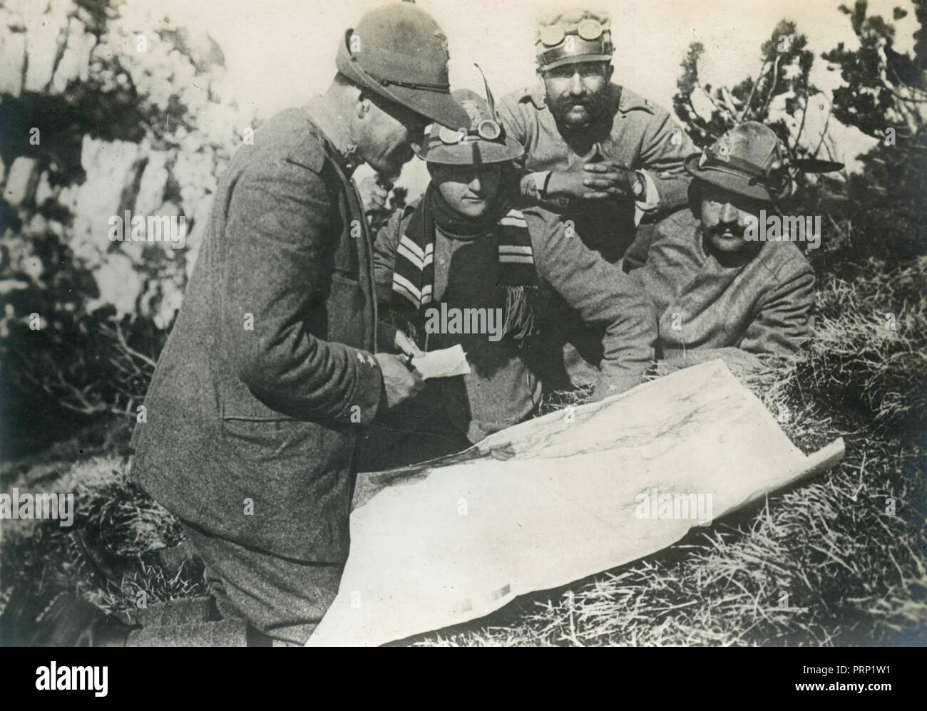 Italian patriot Cesare Battisti preparing for action in Monte Corno ...