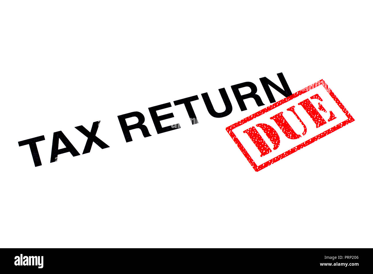 Tax Return heading stamped with a red DUE rubber stamp Stock Photo - Alamy