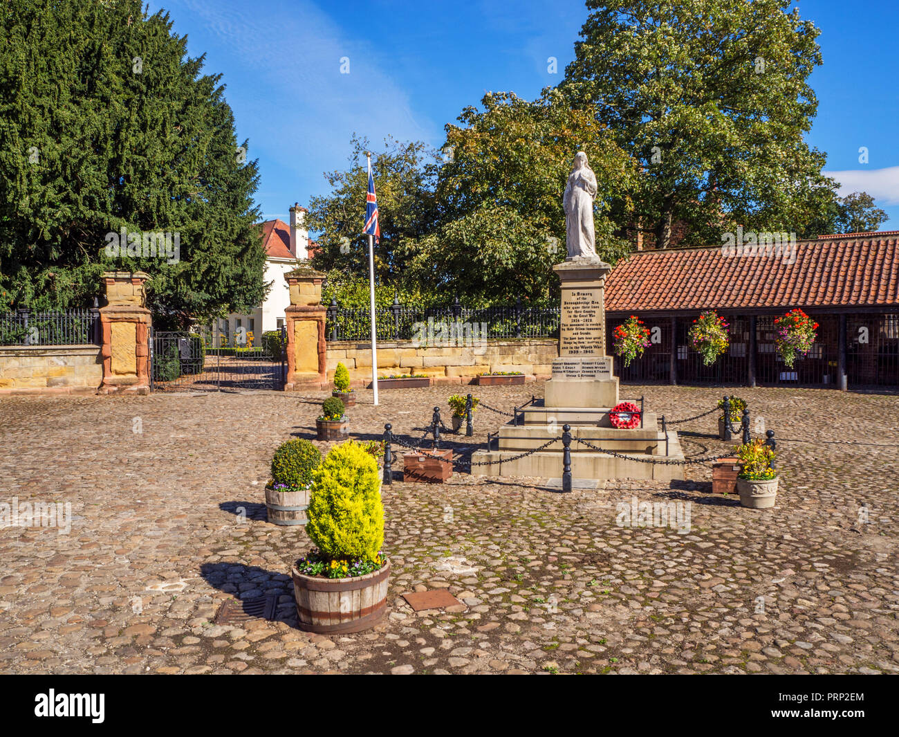 War memorial in Hall Square at Boroughbridge North Yorkshire England ...