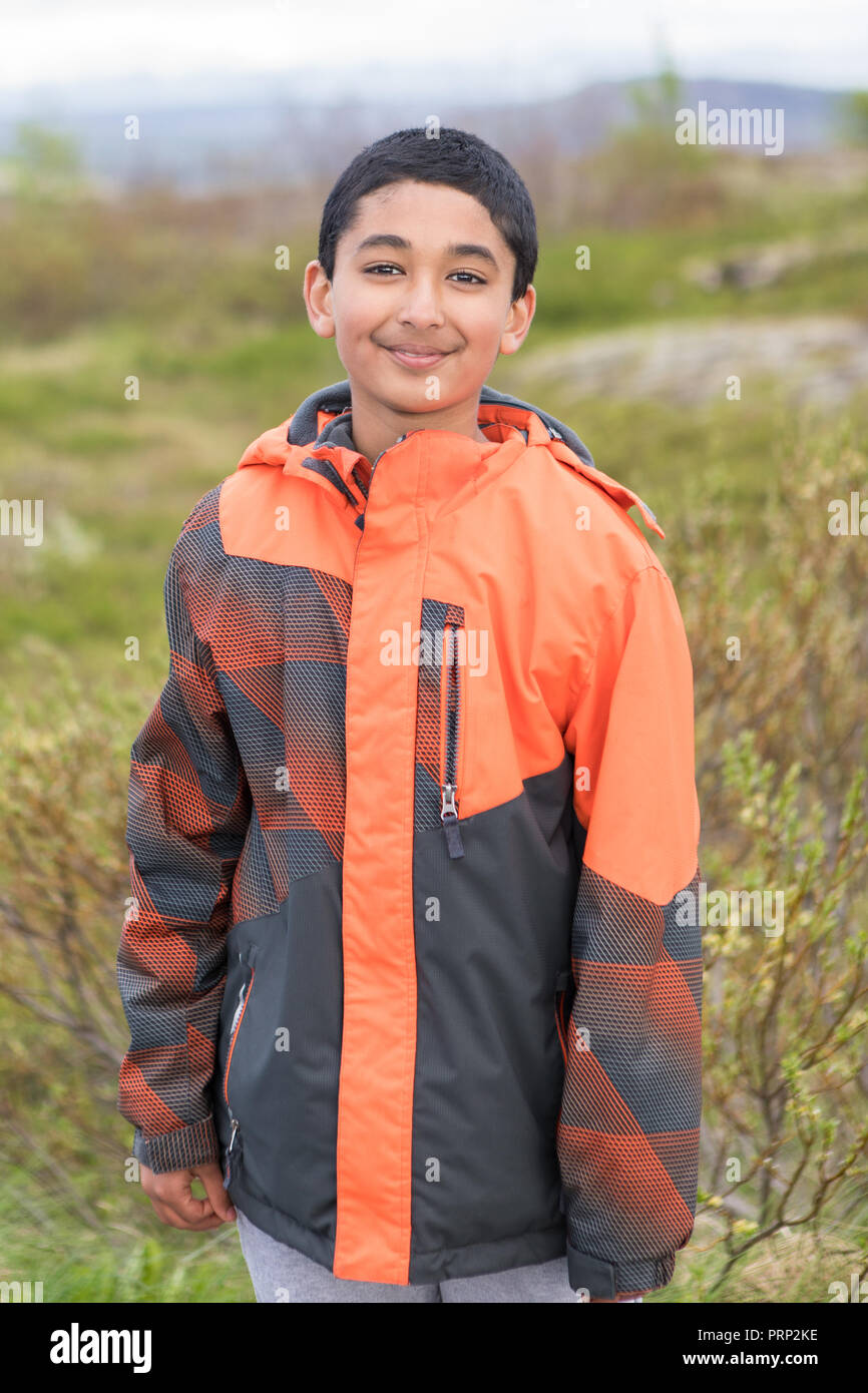 Portrait of a smiling boy outdoor hi-res stock photography and images ...