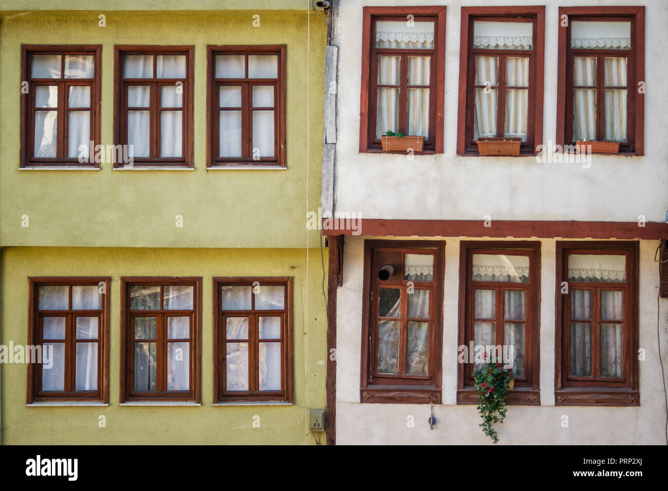 Windows of a traditional Turkish house from Odunpazari , Eskisehir ...
