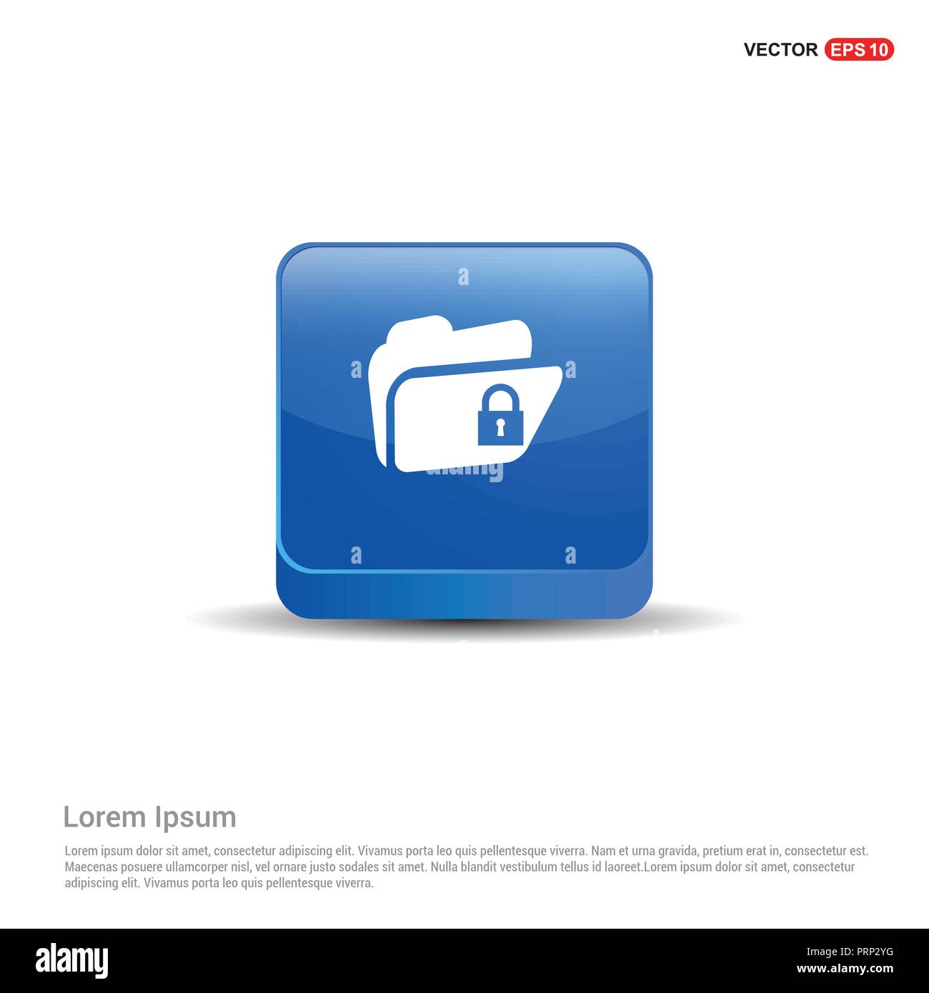 Folder icon - 3d Blue Button Stock Vector Image & Art - Alamy