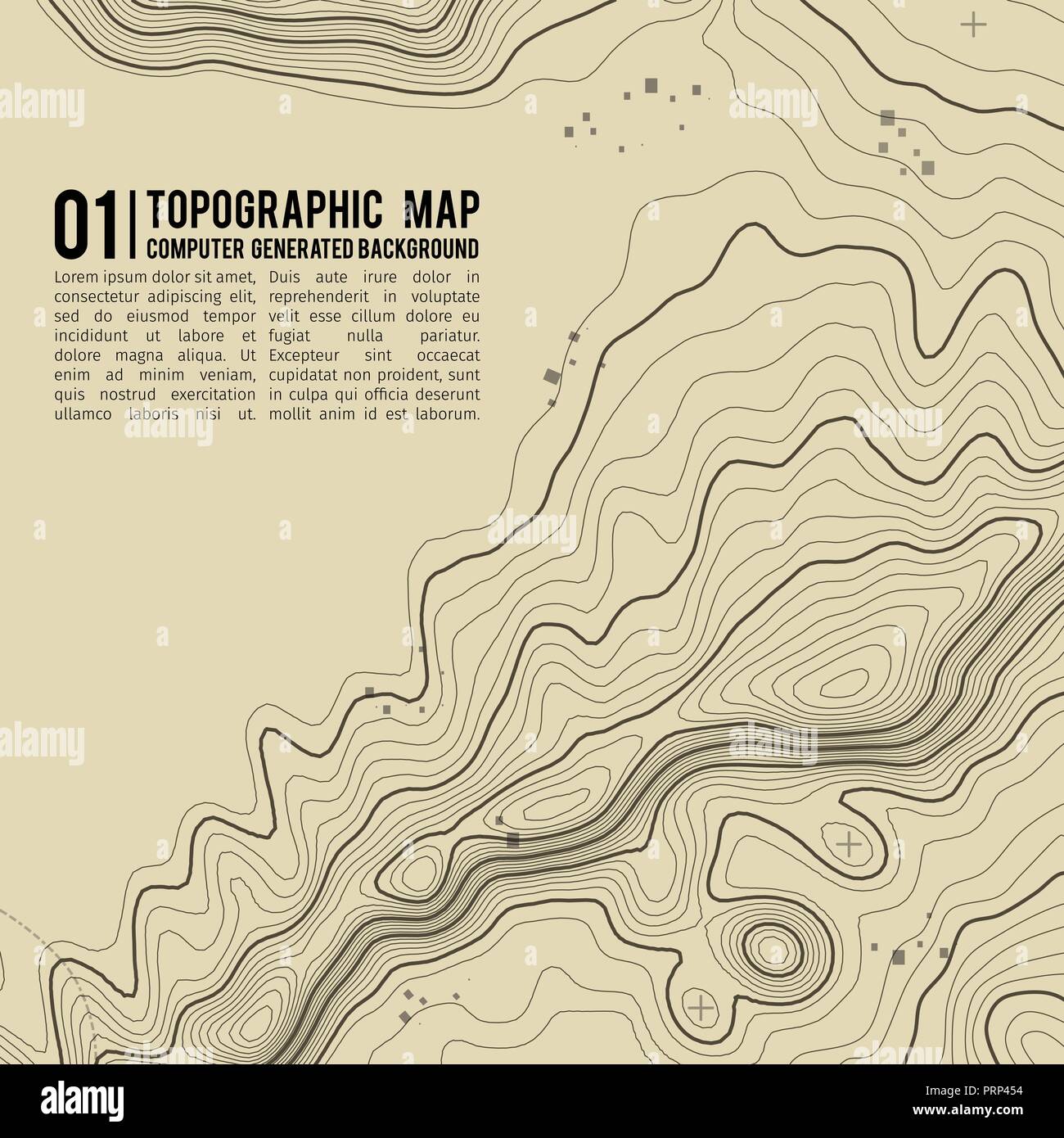 Topographic map background with space for copy . Line topography map ...