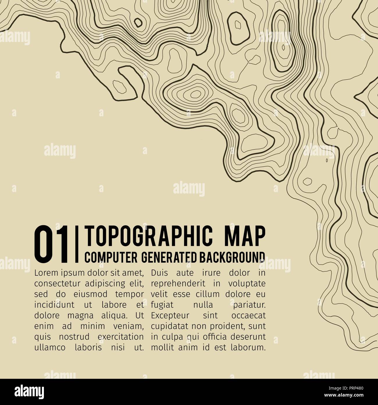 Topographic map background with space for copy . Line topography map ...