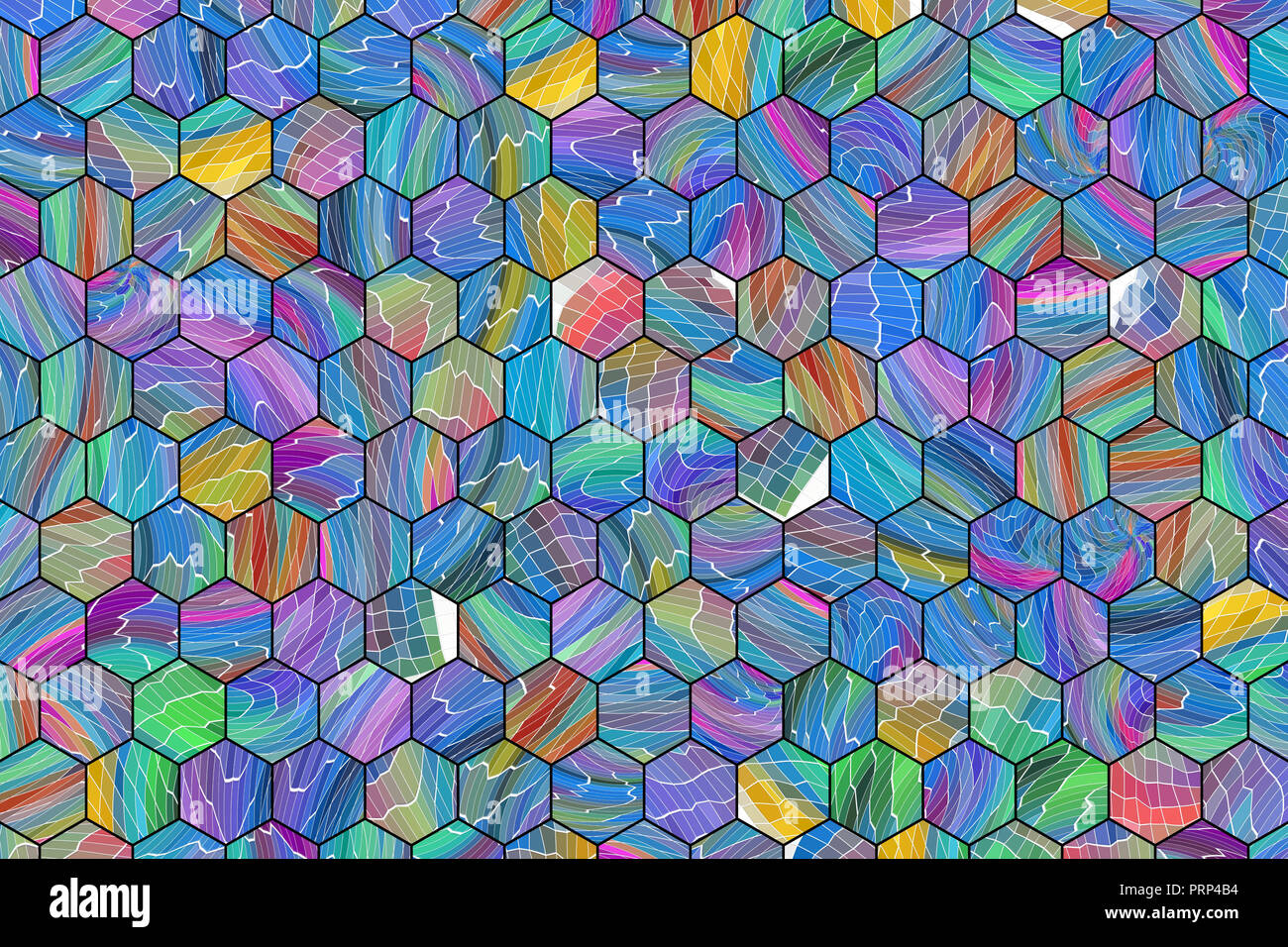 Abstract conceptual colorful pattern hexagon strip. Good for web page ...