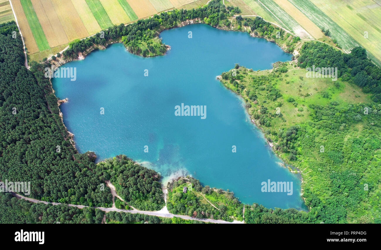 Beautiful fields lake sunrise aerial hi-res stock photography and ...