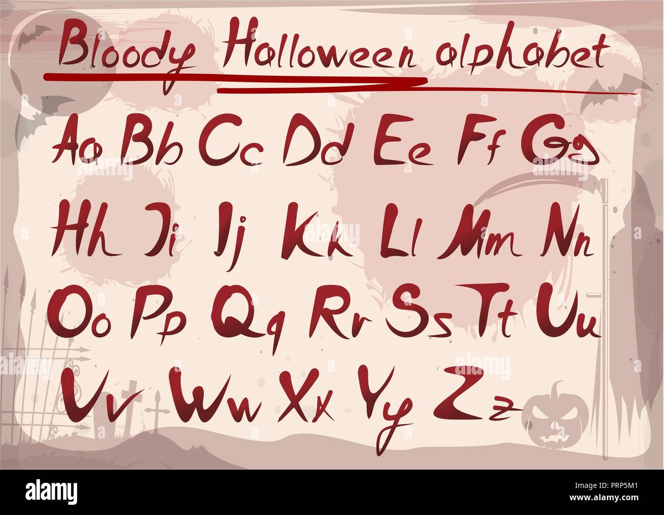 Bloody alphabet hi-res stock photography and images - Alamy