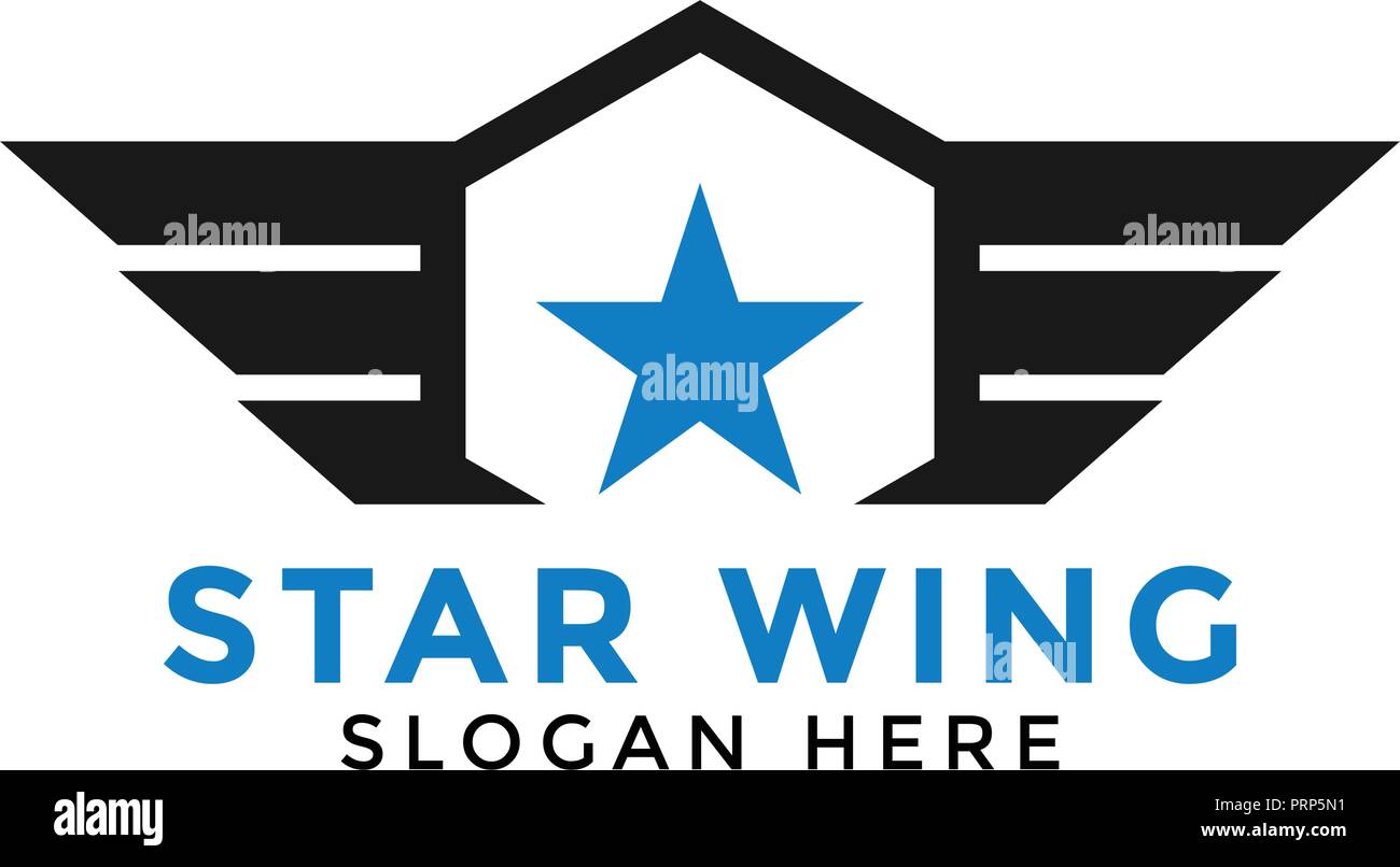 Star wing emblem company Stock Vector Images - Alamy