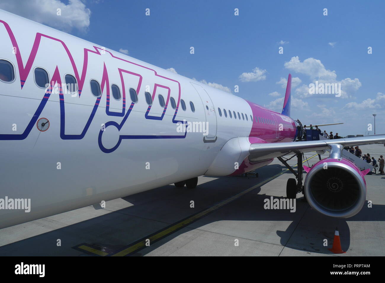 Wizz Air Airbus A320 200 boarding at Budapest Ferihegy Airport ...