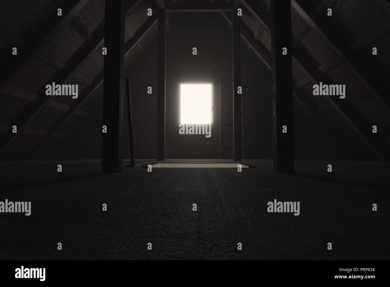 Empty attic room old house hi-res stock photography and images - Alamy