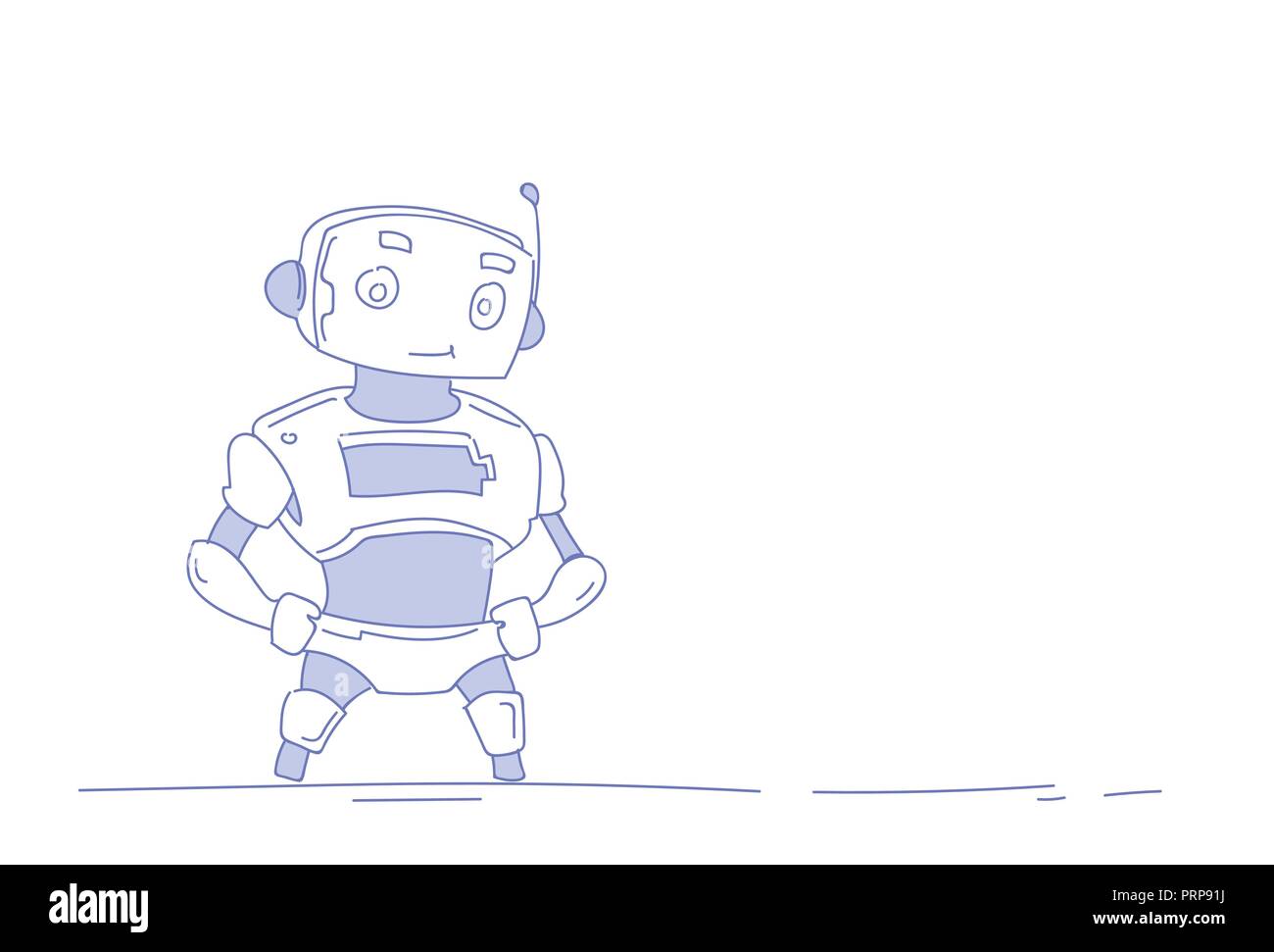 modern robot cute bot helper artificial intelligence concept isolated ...