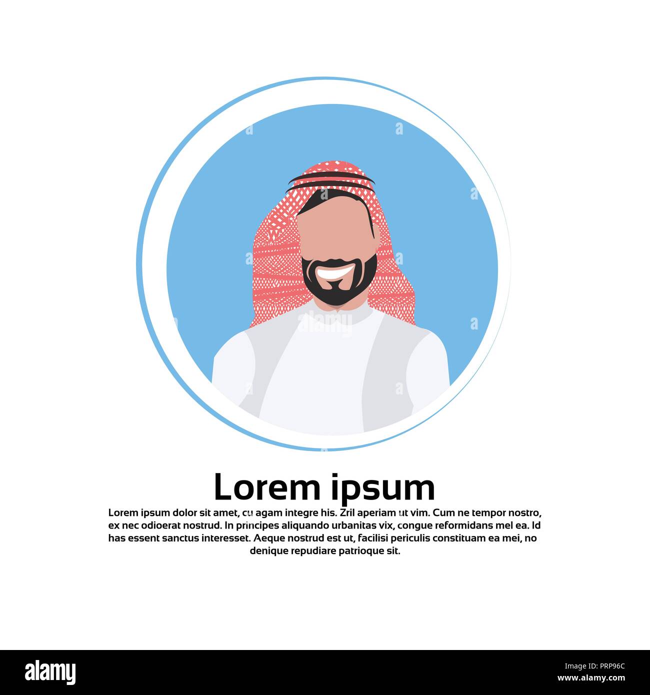 Arabic business man face avatar wearing traditional clothes arab ...