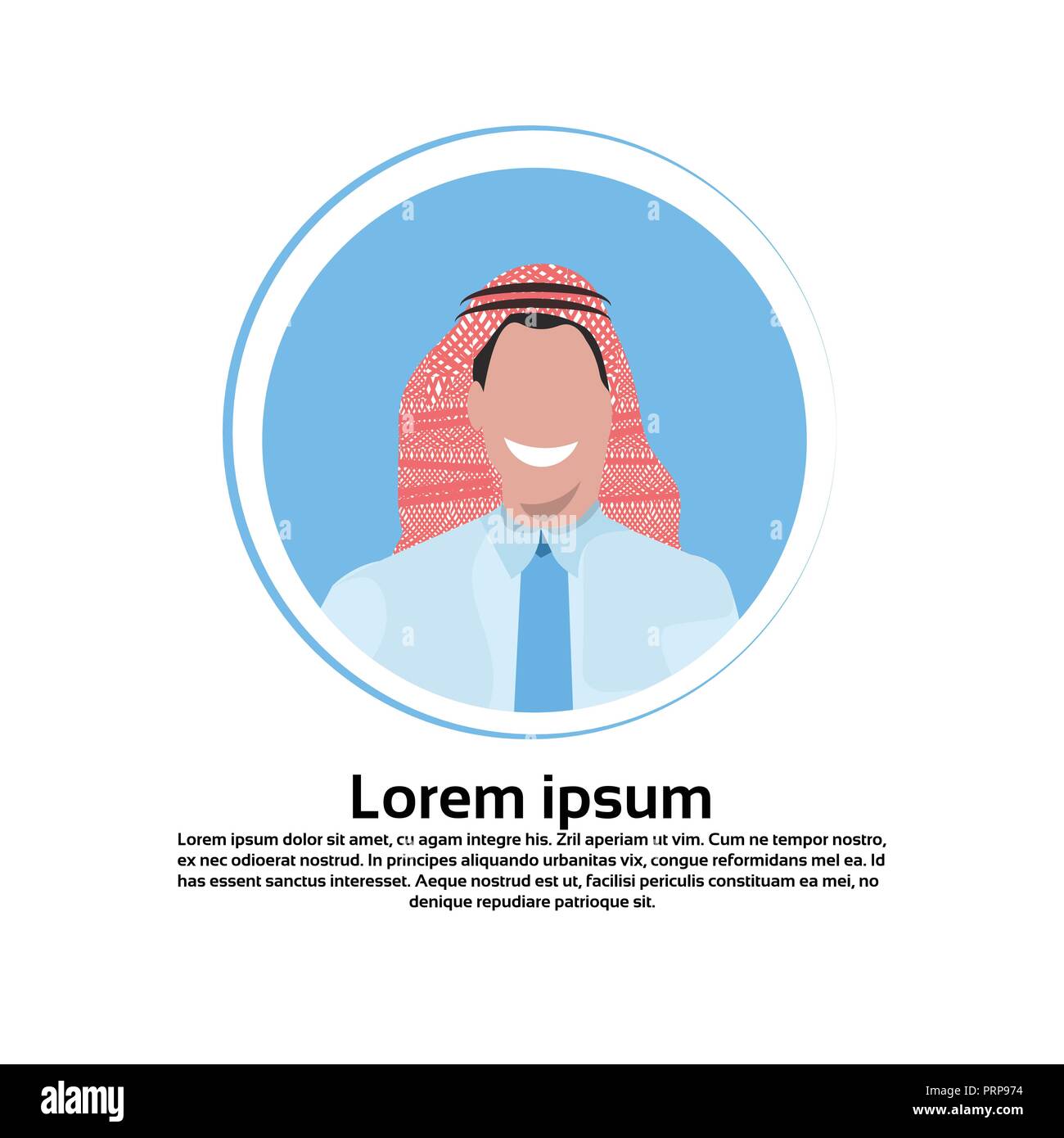 Arabic business man face avatar wearing traditional clothes arab ...