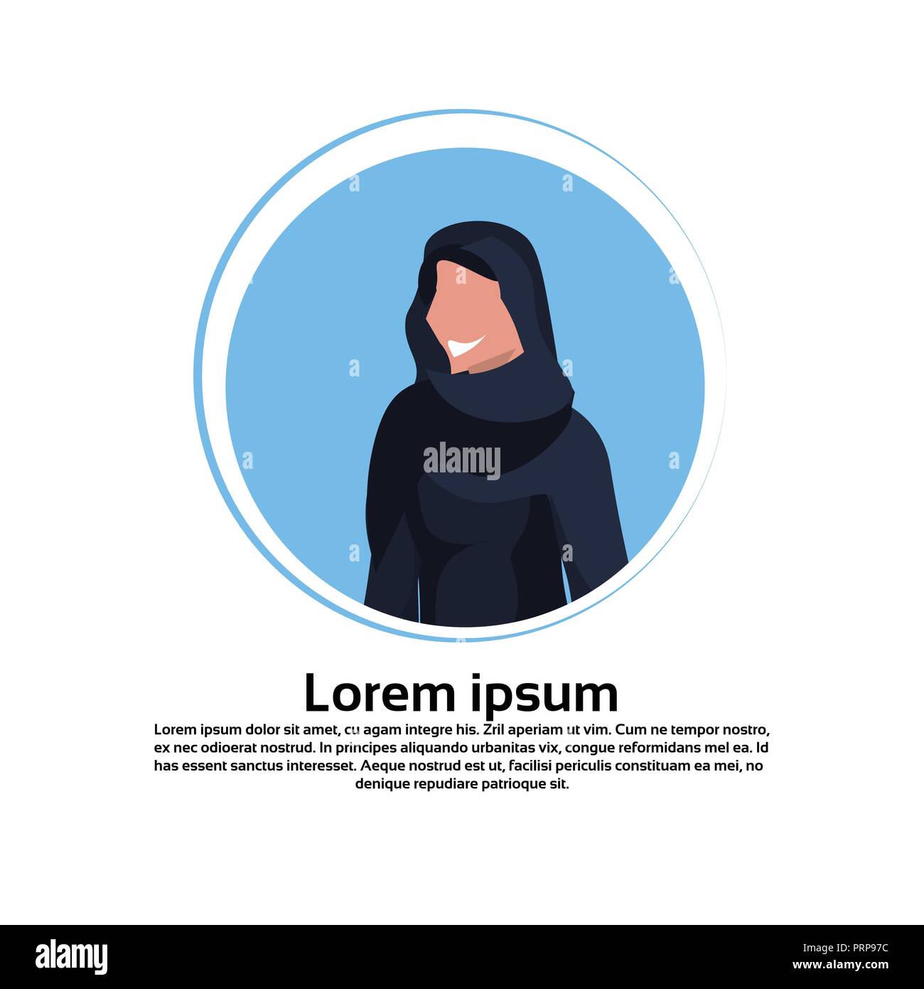 Arabic woman face avatar wearing traditional clothes shawl arab female ...