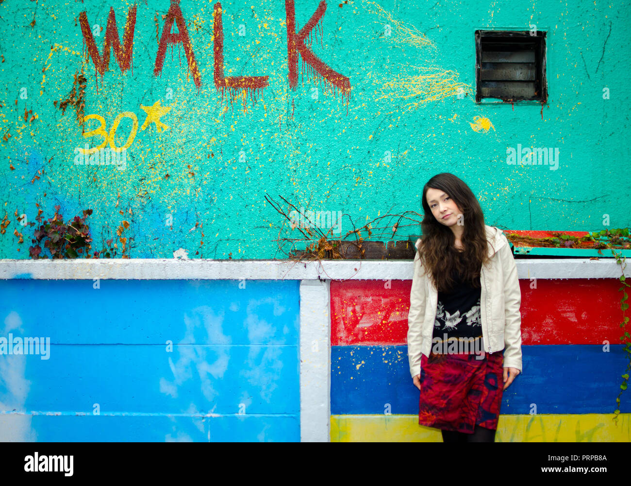 Japanese Girl poses on the street in Fussa, Japan. Fussa is a city located in Tokyo Stock Photo ...