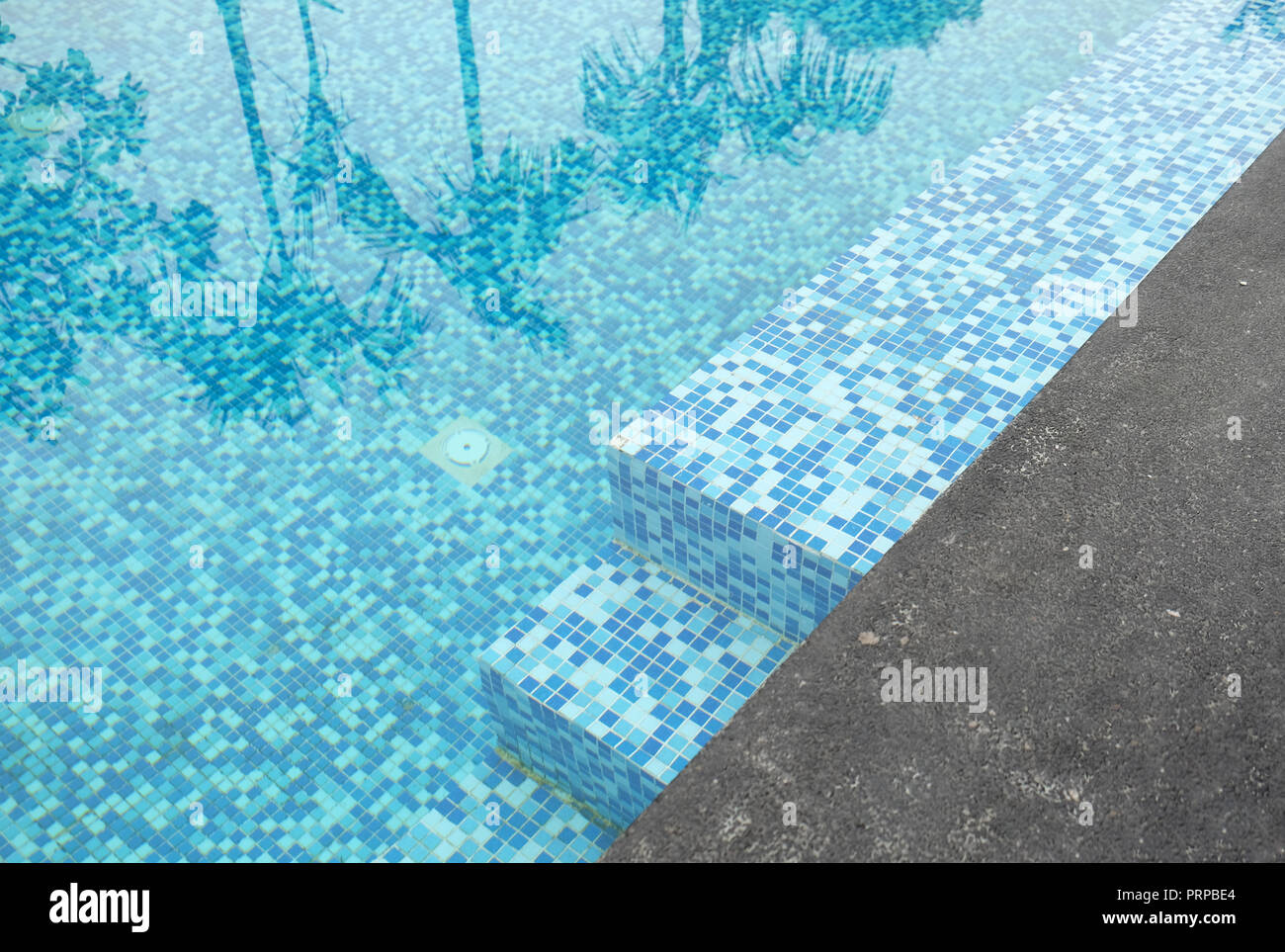 water swimming pool with sunny reflections Stock Photo - Alamy