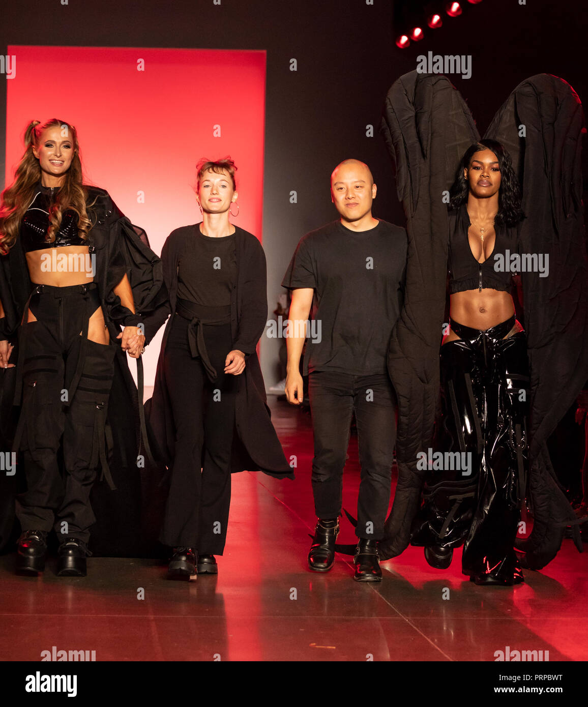 New York, NY - September 11, 2018: Paris Hilton, Emilia Pfohl, Nan Li ...