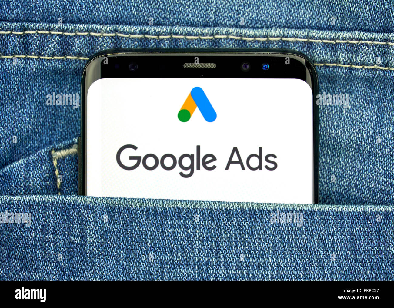 MONTREAL, CANADA - SEPTEMBER 30, 2018: Google Ads new logo and app on a ...
