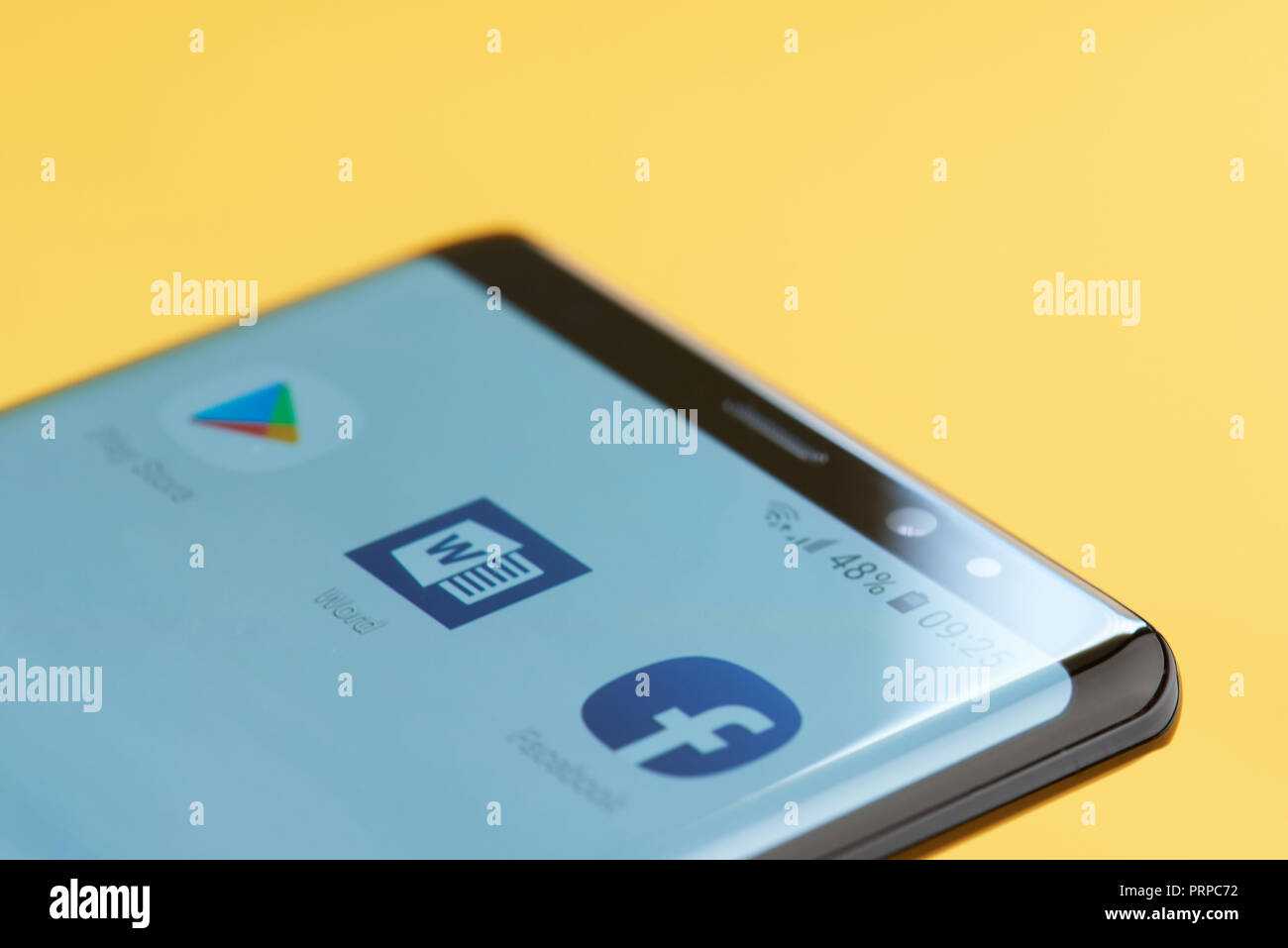 New york, USA - october 3, 2018: Microsoft word icon on smartphone ...