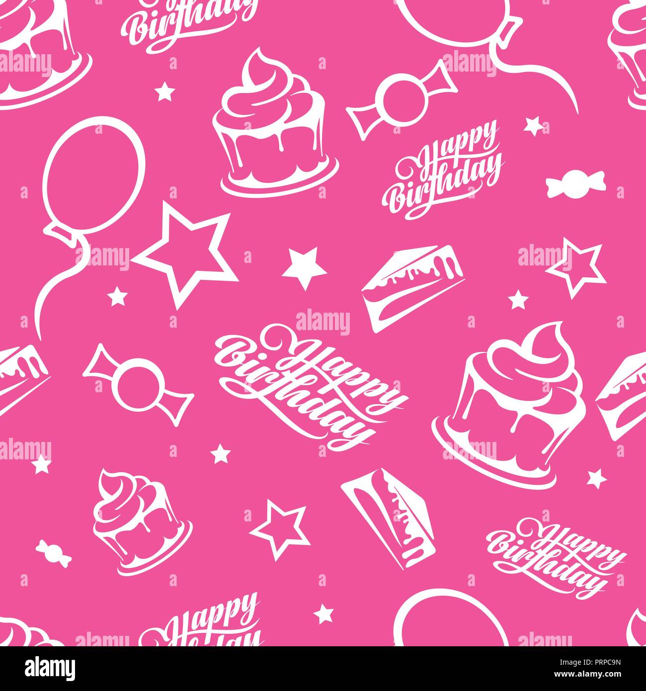 Happy Birthday seamless pattern Stock Vector Image & Art - Alamy