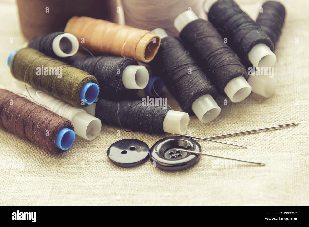 the composition of the seamstress, tailor, sewing thread and for ...