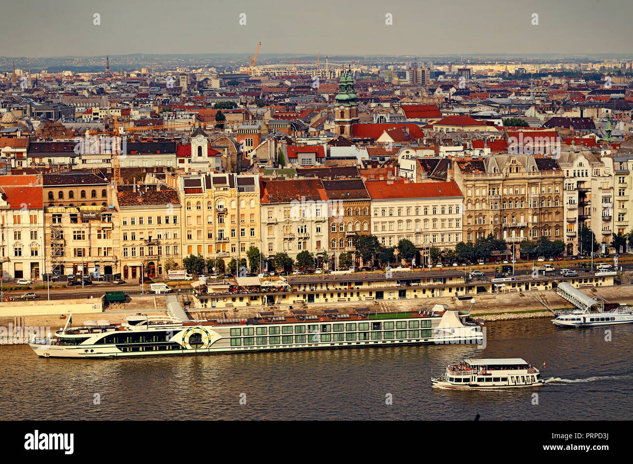 Budapest cityscape seen from Gellert Hill Stock Photo - Alamy