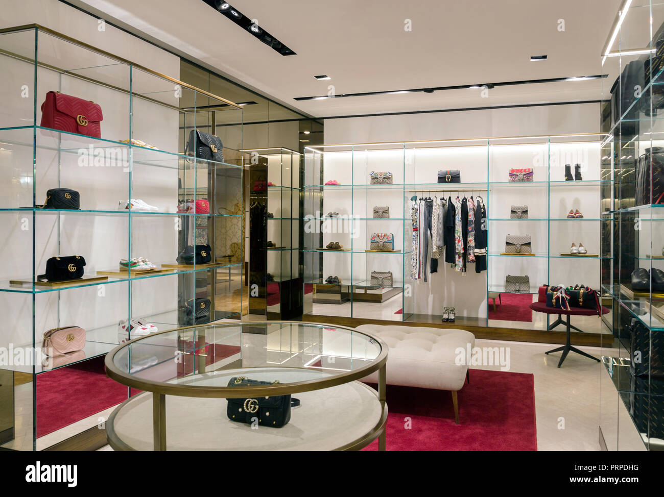 Elegant store with fashion luxury brands Stock Photo - Alamy