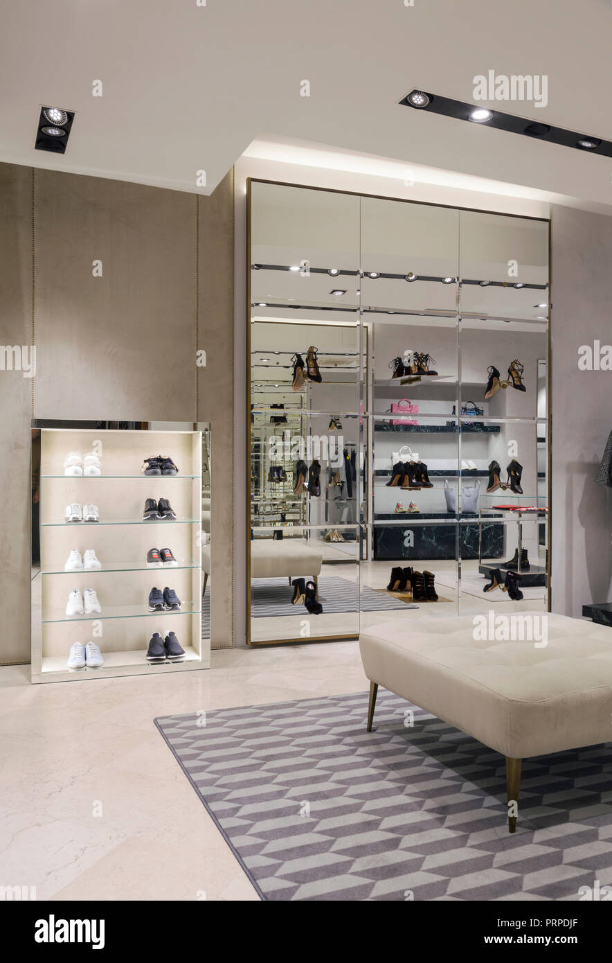 Elegant store with fashion luxury brands Stock Photo - Alamy