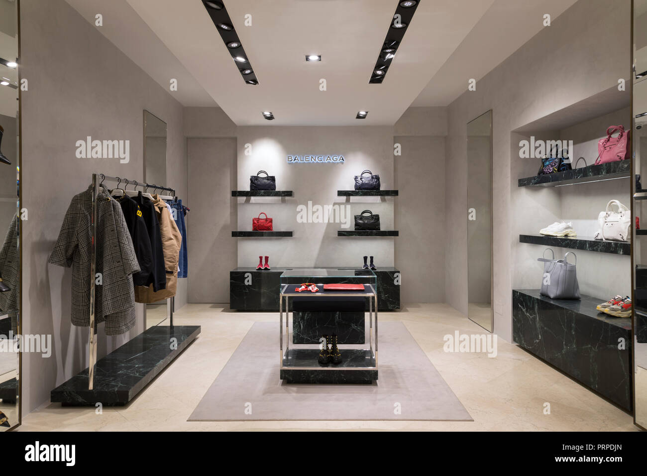Elegant store with fashion luxury brands Stock Photo - Alamy