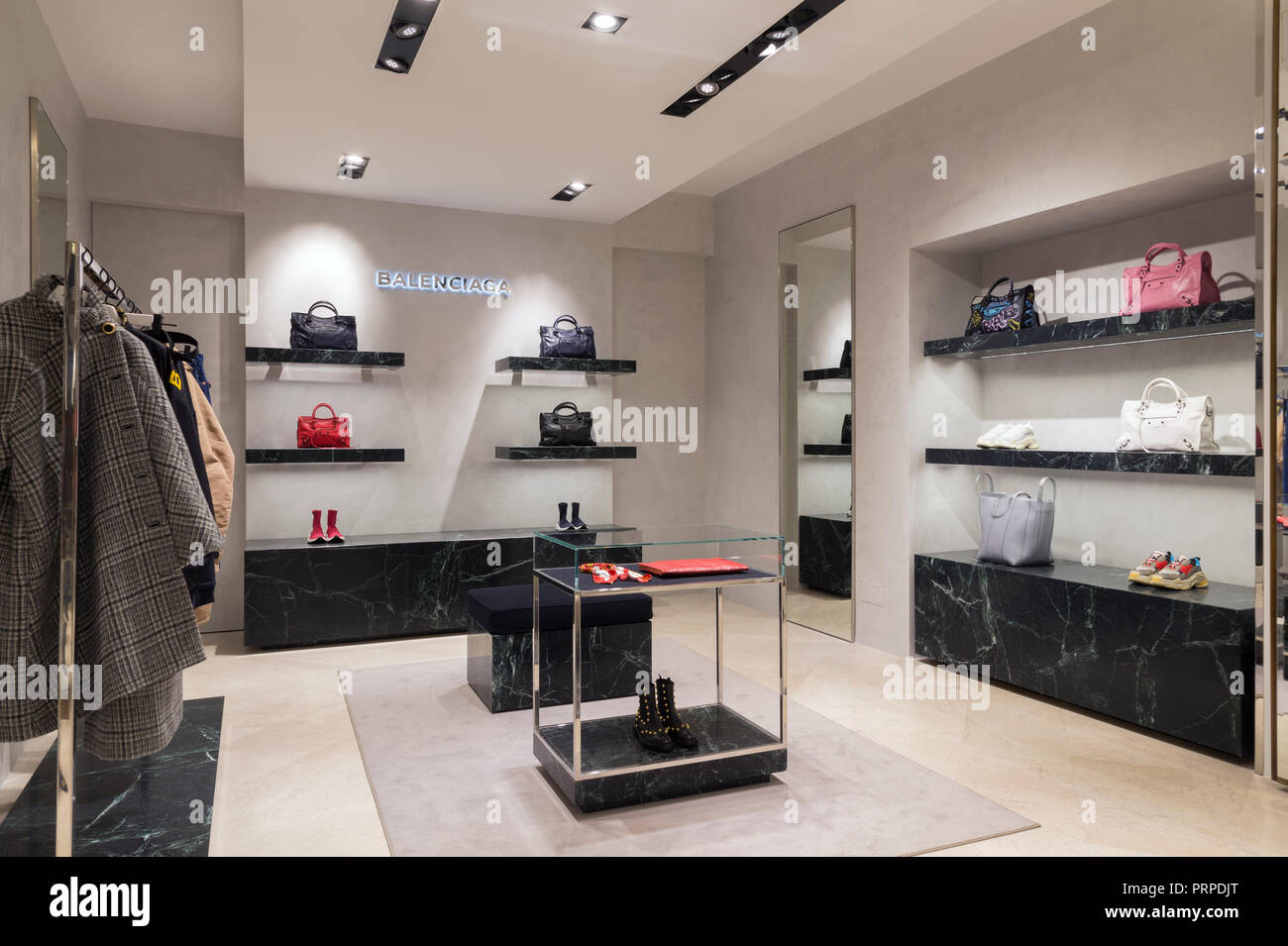 Elegant store with fashion luxury brands Stock Photo - Alamy