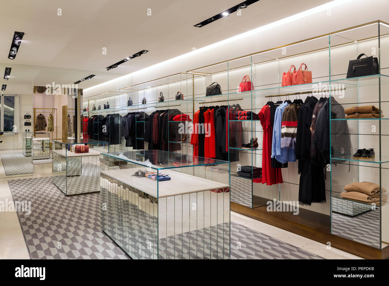Elegant store with fashion luxury brands Stock Photo - Alamy