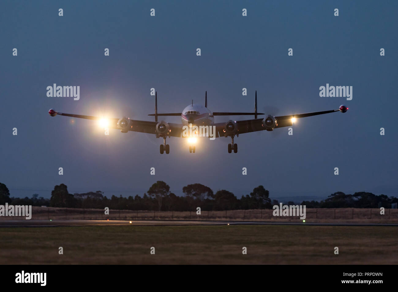 Lockheed C-121C Super Constellation vintage airliner aircraft VH-EAG ...