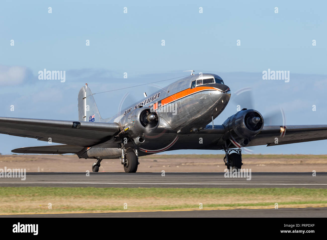 Vintage Douglas DC-3 airliner VH-TMQ operated by Air Nostalgia ...