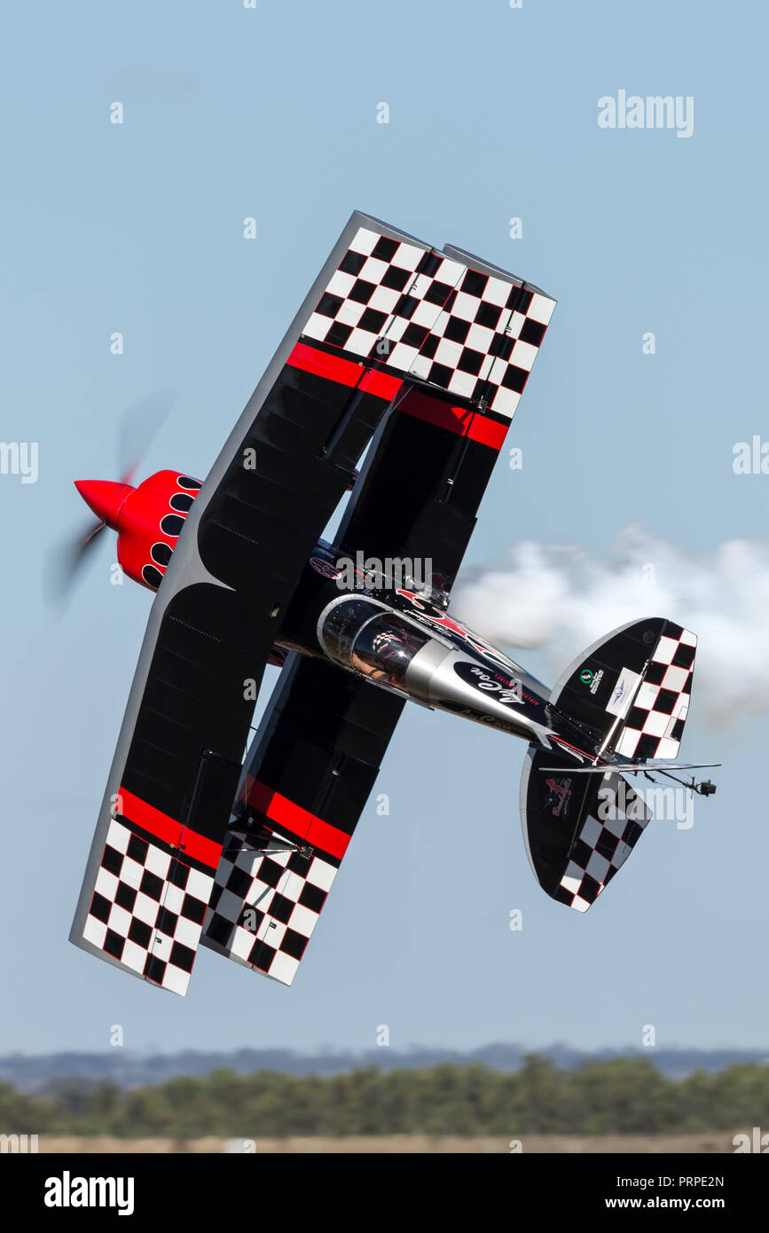 Skip Stewart flying his highly modified Pitts S-2S biplane Prometheus ...