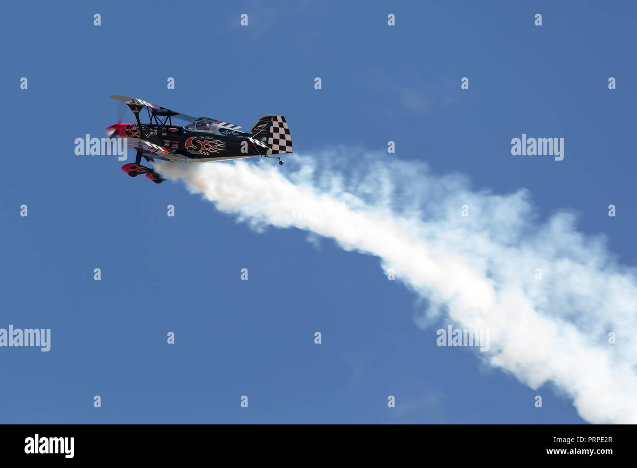 Skip Stewart flying his highly modified Pitts S-2S biplane Prometheus ...