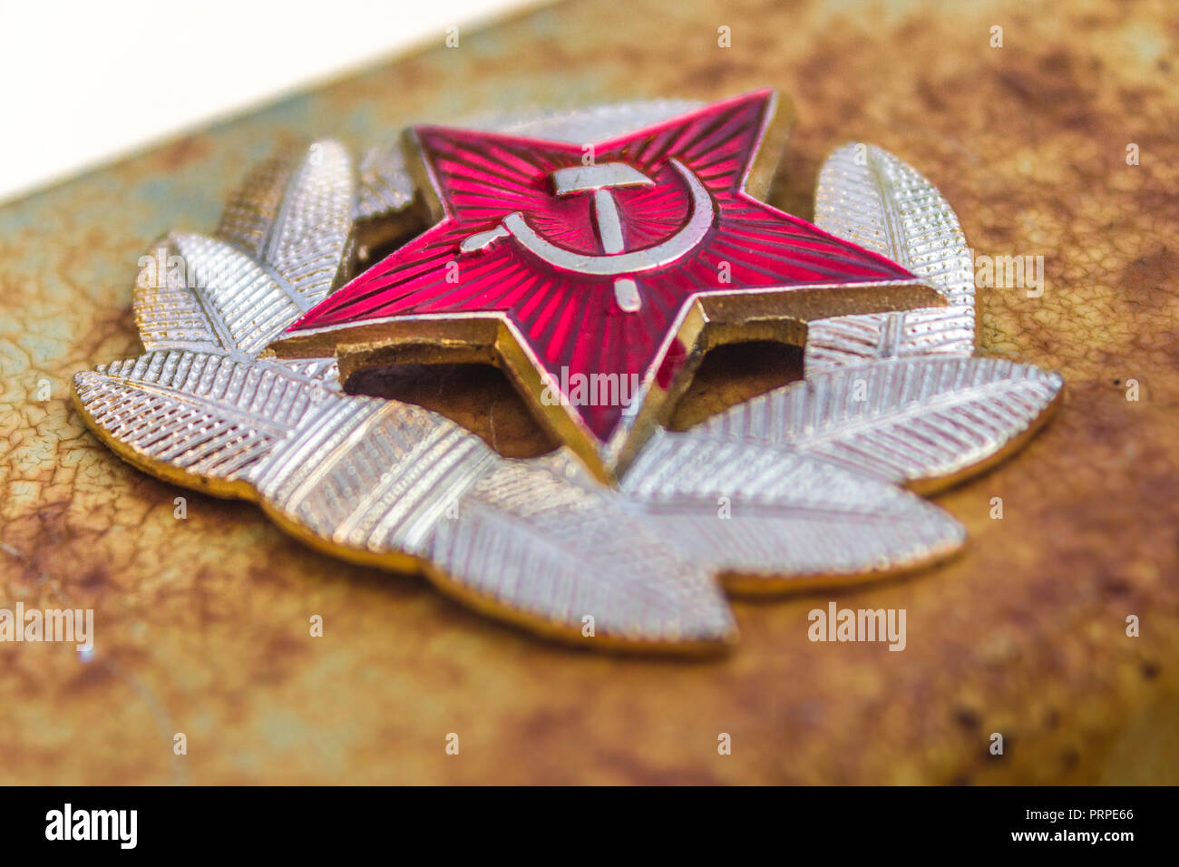 Communist Soviet Badge Stock Photo - Alamy
