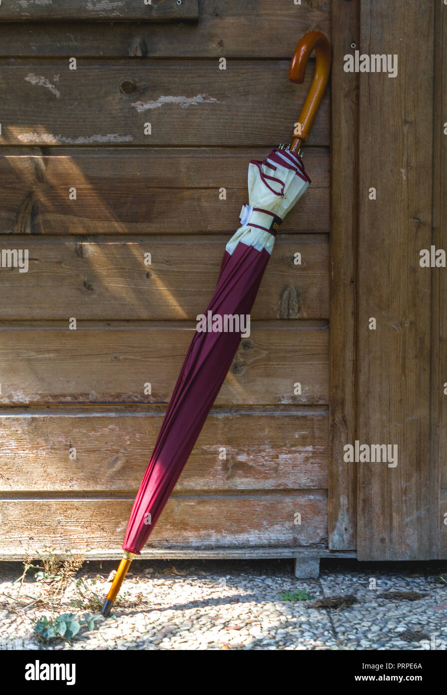 Closed black umbrella isolated on hi-res stock photography and images ...