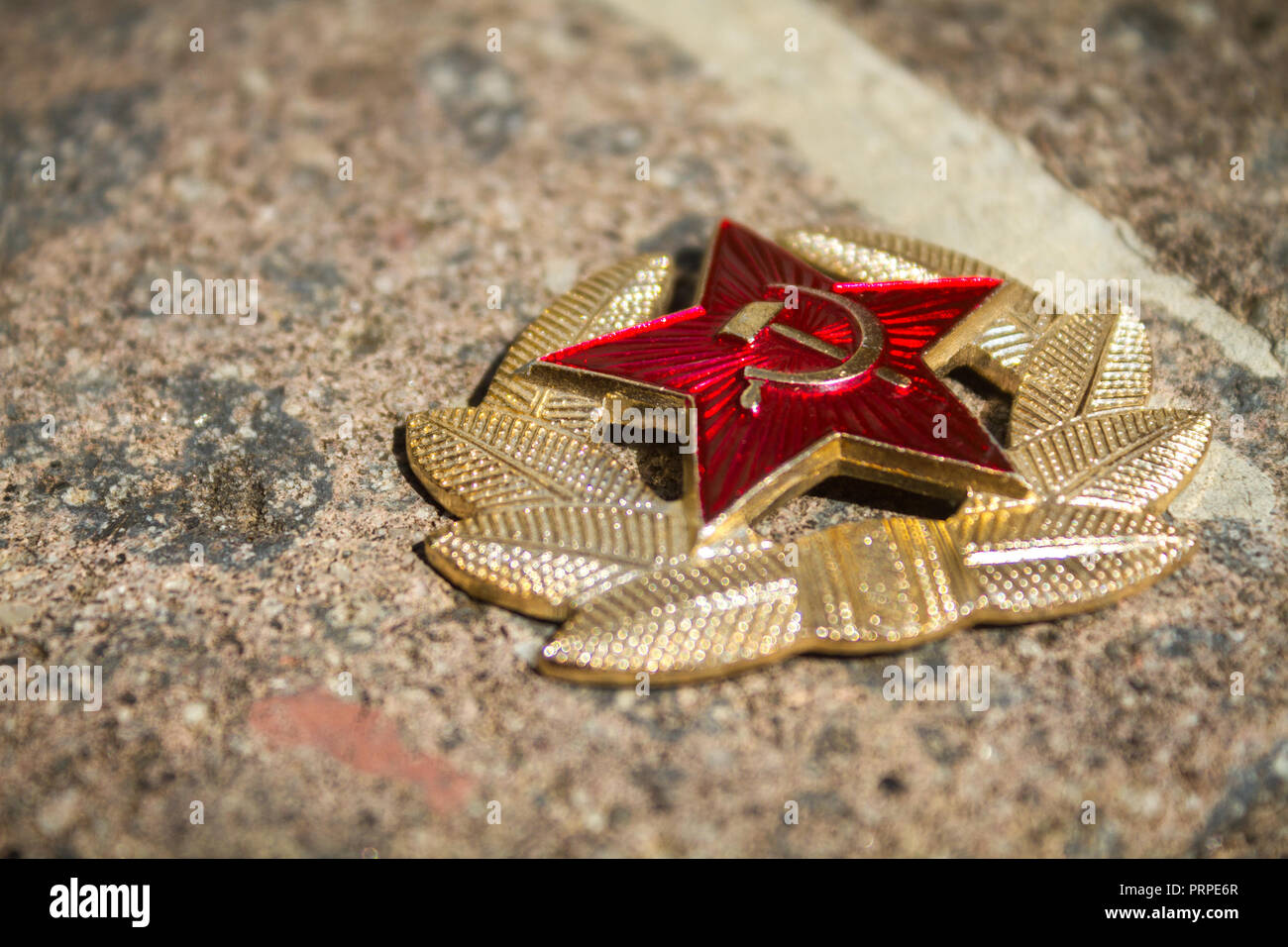 Communist Soviet Badge Stock Photo - Alamy