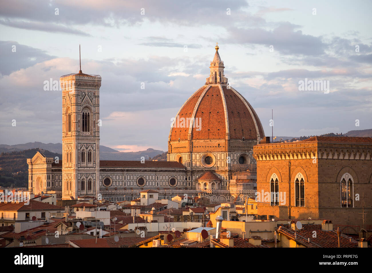 General view of Cathedral of Santa Maria del Fiore in Florence Stock ...