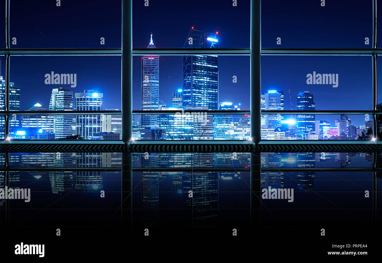 Perth city skyline silhouette hi-res stock photography and images - Alamy