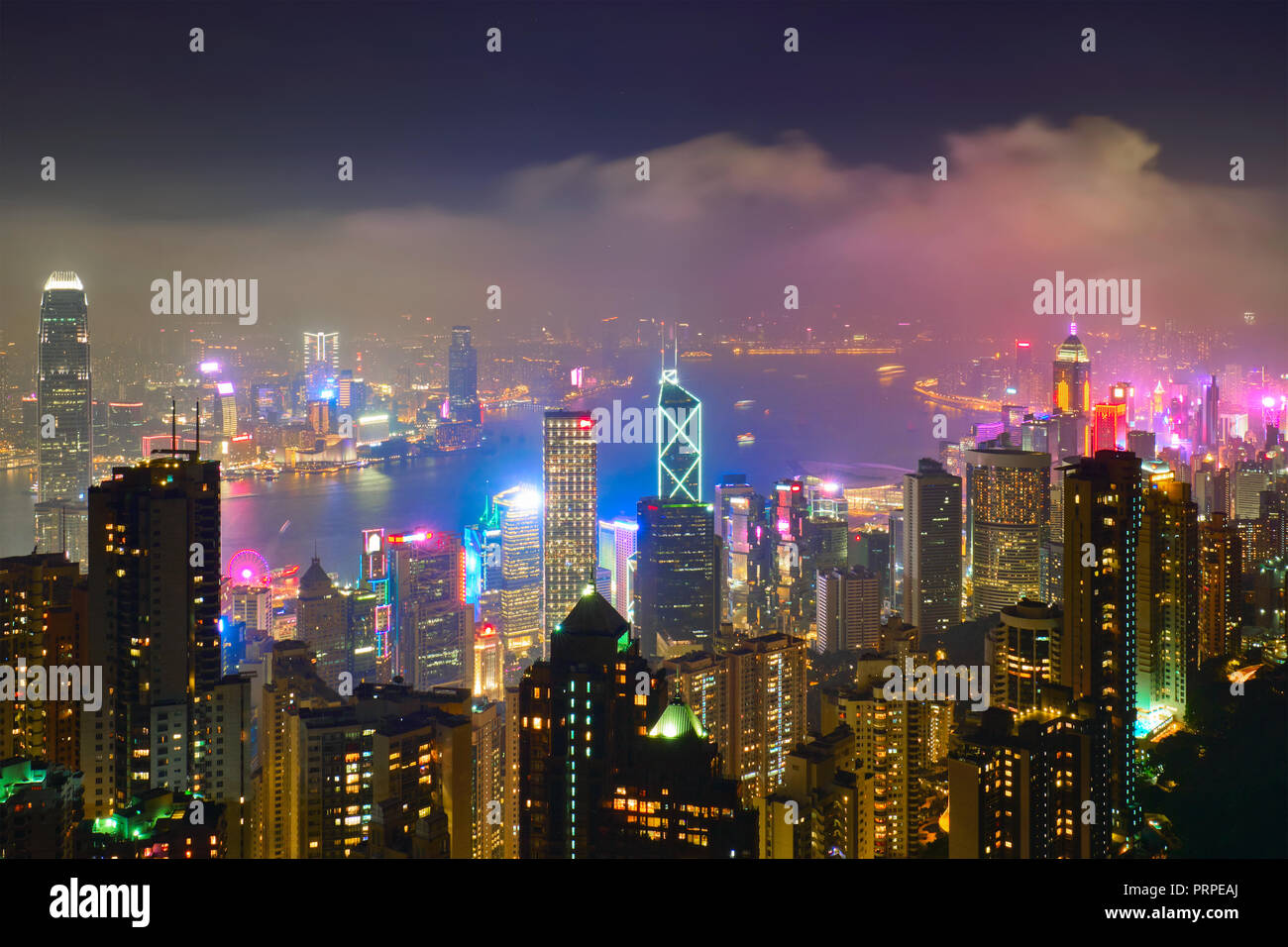 Hong Kong skyscrapers skyline cityscape view Stock Photo - Alamy