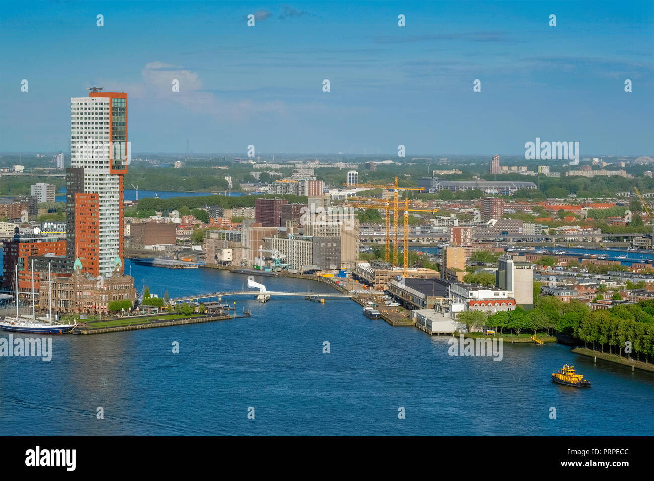 View of Rotterdam city and Nieuwe Maas river Stock Photo - Alamy
