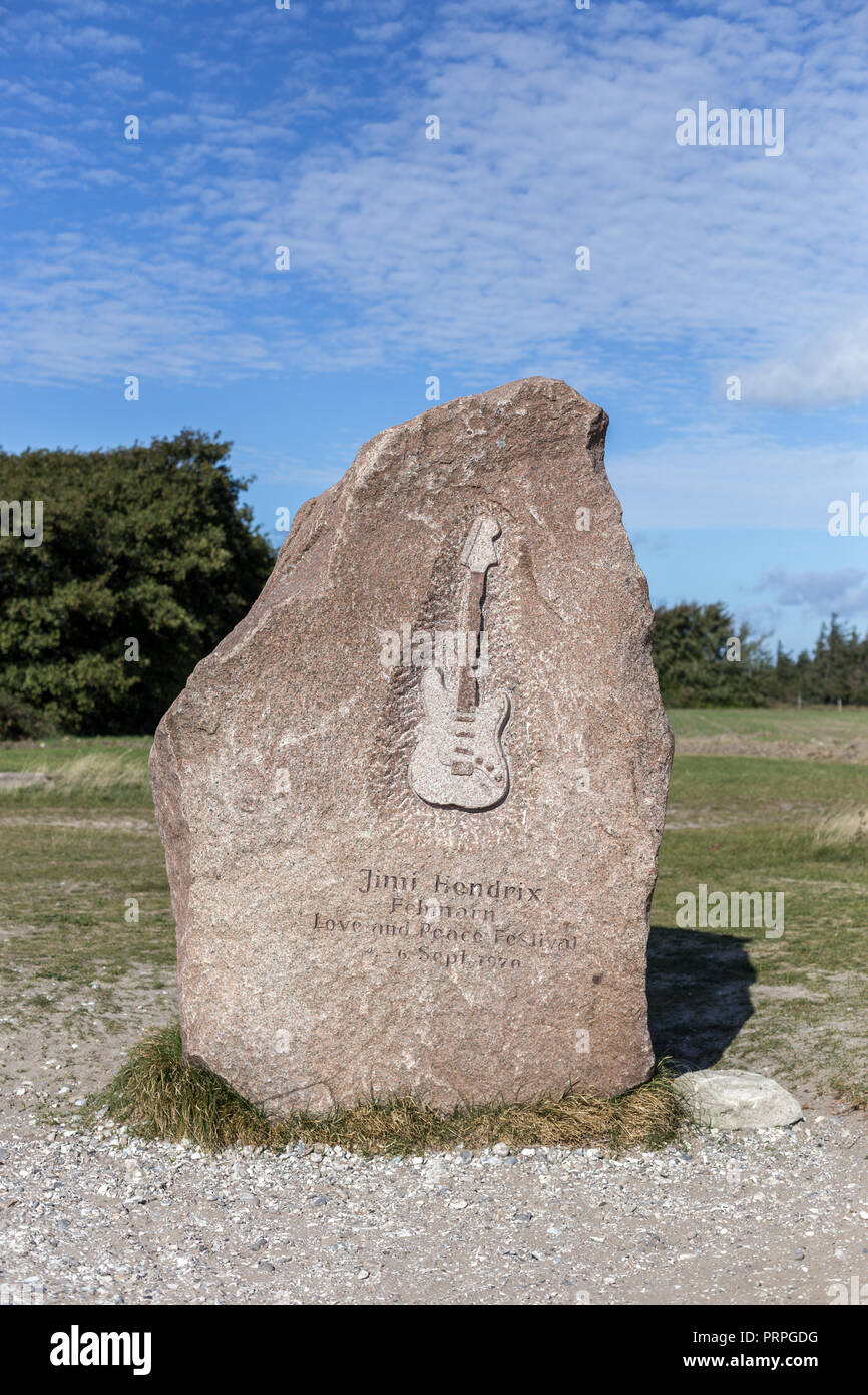 Jimi Hendrix Memorial Stone on Fehmarn, Germany Stock Photo - Alamy