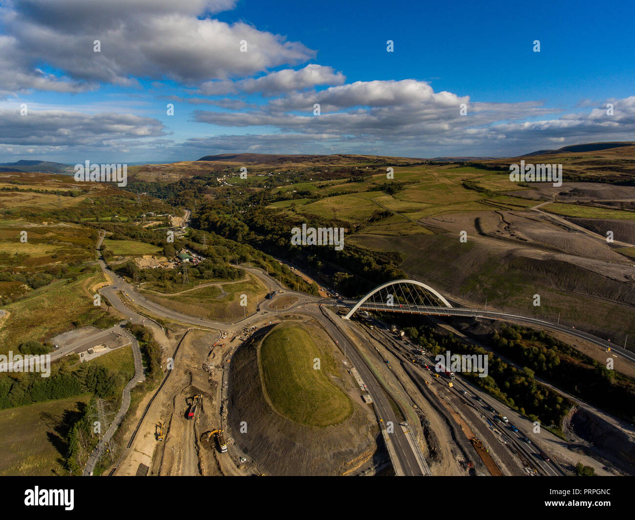 Aerial dual carriageway bridge hi-res stock photography and images - Alamy