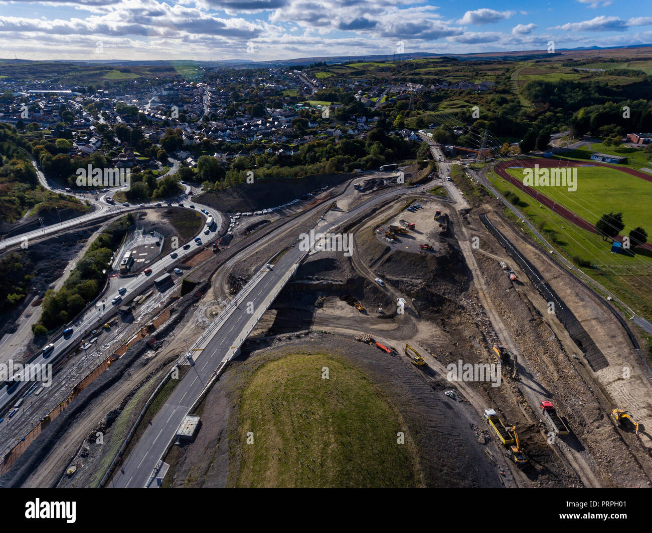 Aerial dual carriageway bridge hi-res stock photography and images - Alamy