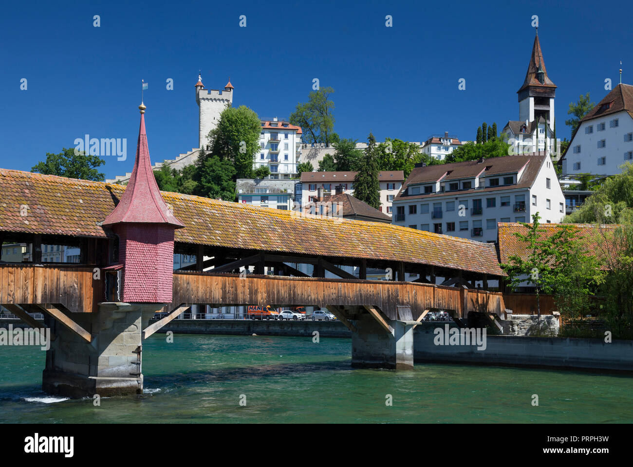 The Spreuer Bridge over the Reuss, Lucerne, Switzerland Stock Photo - Alamy