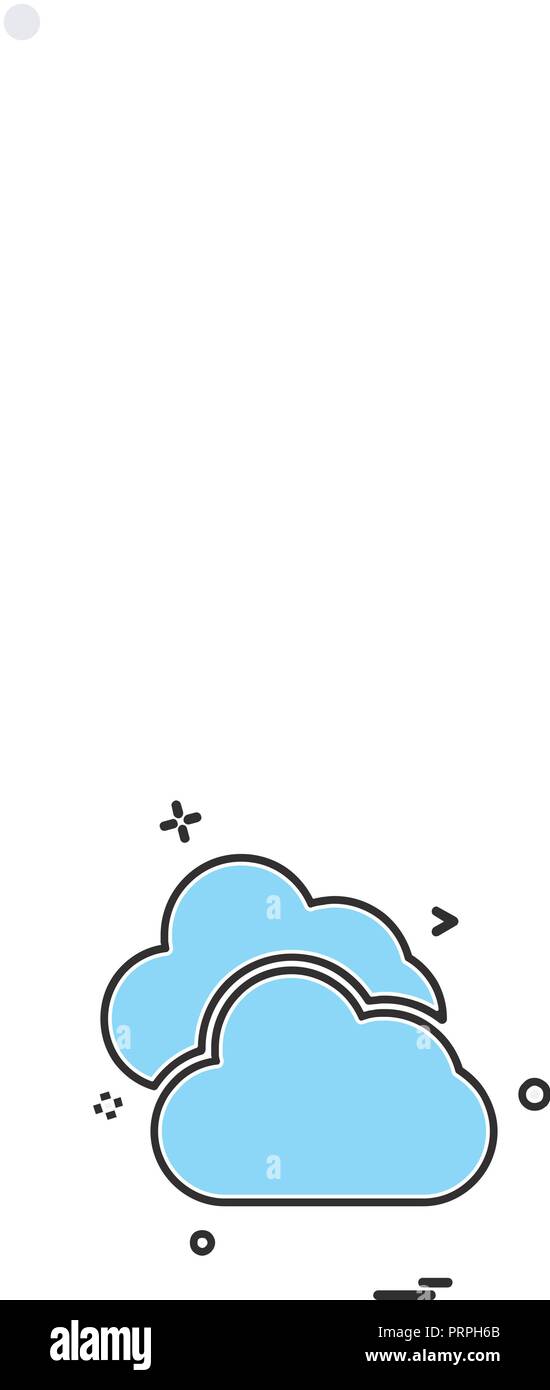Cloudy weather icon design vector Stock Vector Image & Art - Alamy