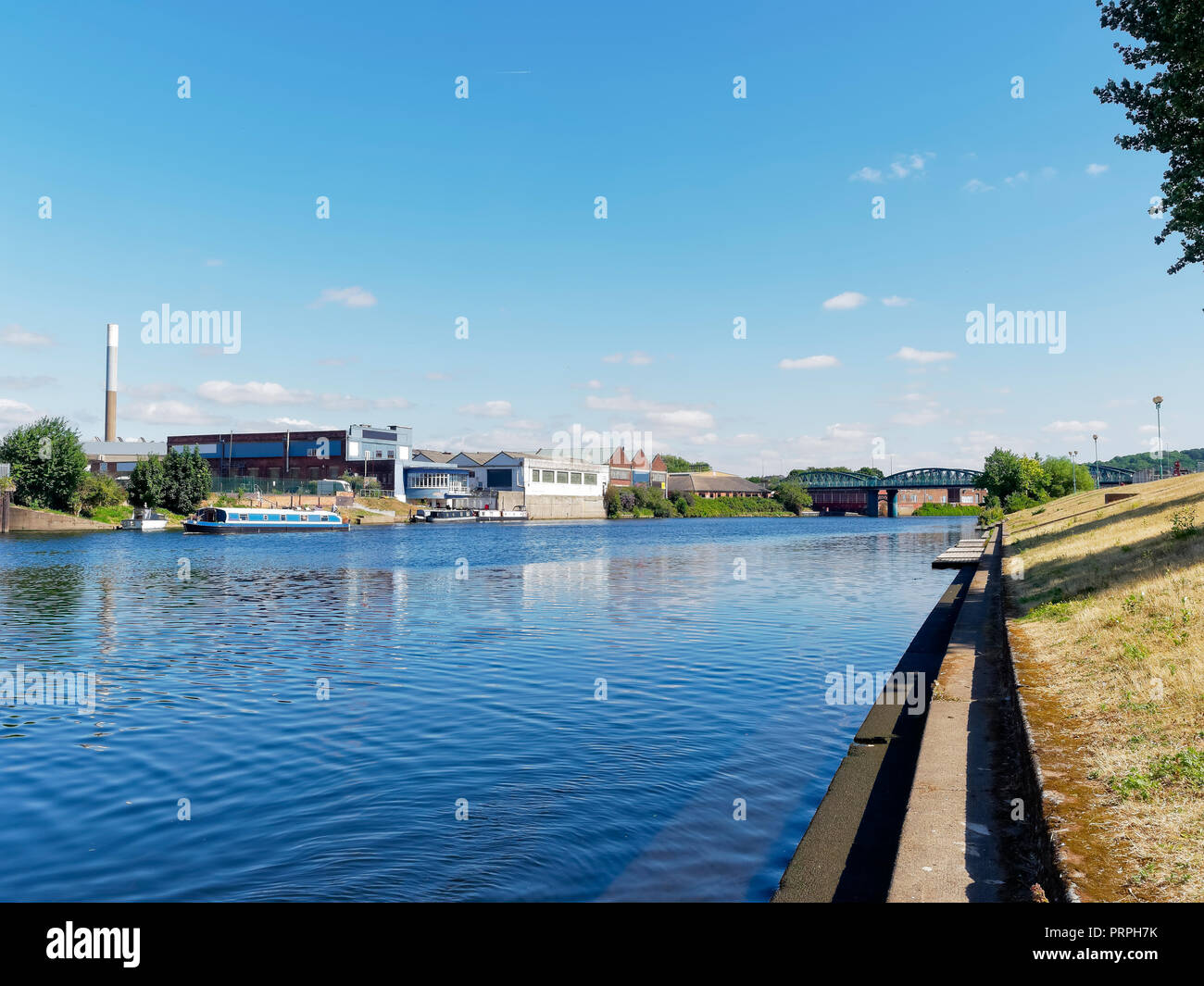 A view down the River Trent, towards Lady Bay bridge, in Nottingham. A ...