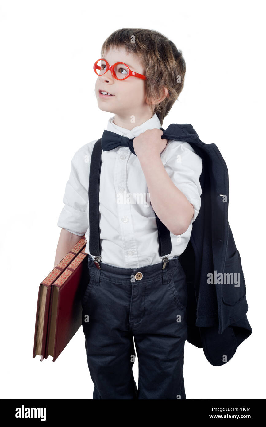 Child student looking up Stock Photo - Alamy